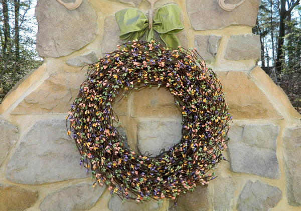 Mixed Spring Pip Berry Wreath | Ever Blooming Originals